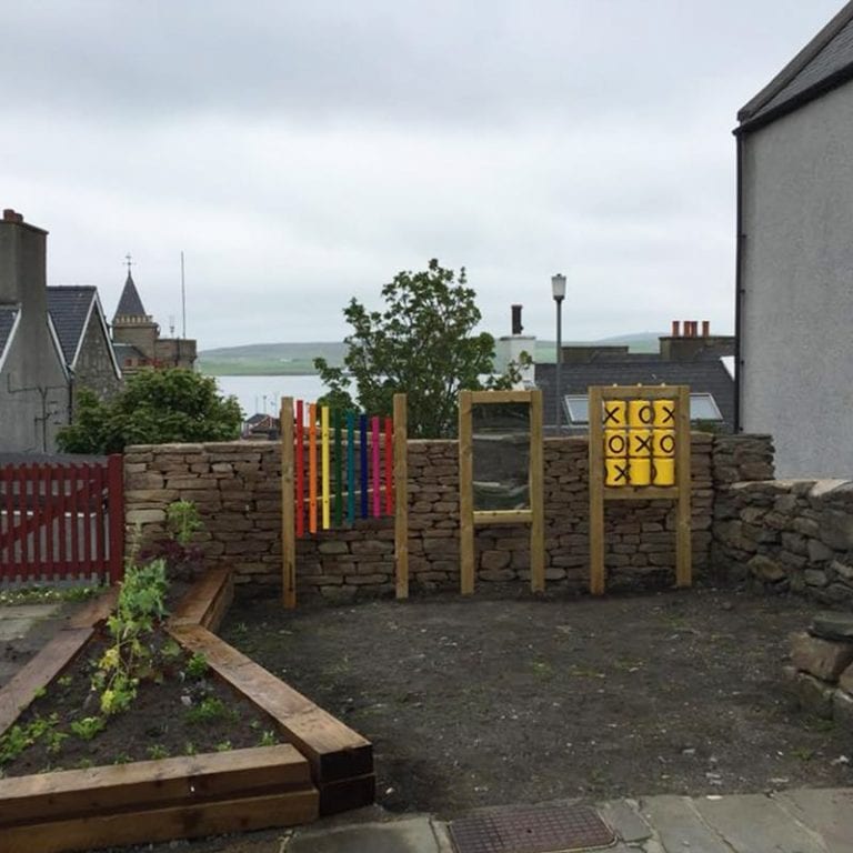 Community Garden Sensory Area Created Using Rubber Play Tiles