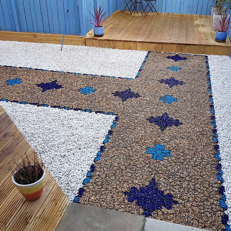 13m² Multicoloured X-Grid® Garden Gravel Path | MatsGrids Blogs